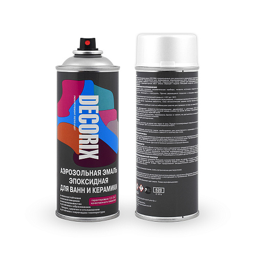 Купить краска аэрозольная decorix эмаль для ванн и керамики белый (ral ...